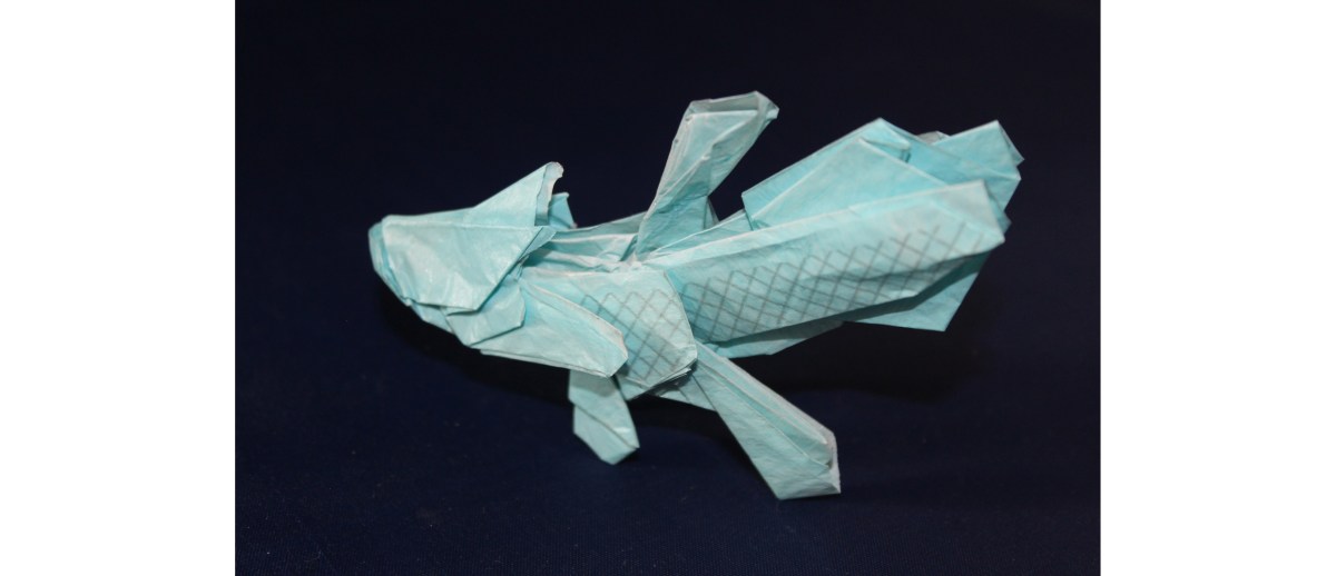 Crease Pattern Challenge 056 – Caged Scorpion Origami